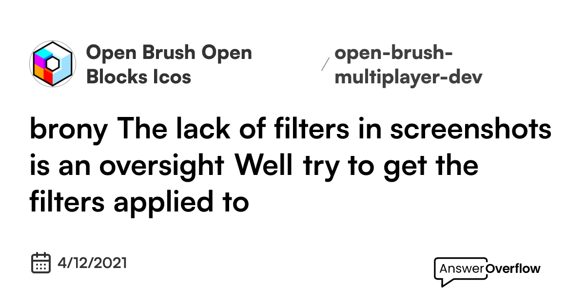 @.brony The lack of filters in screenshots is an oversight. We'll try to get the filters applied ...