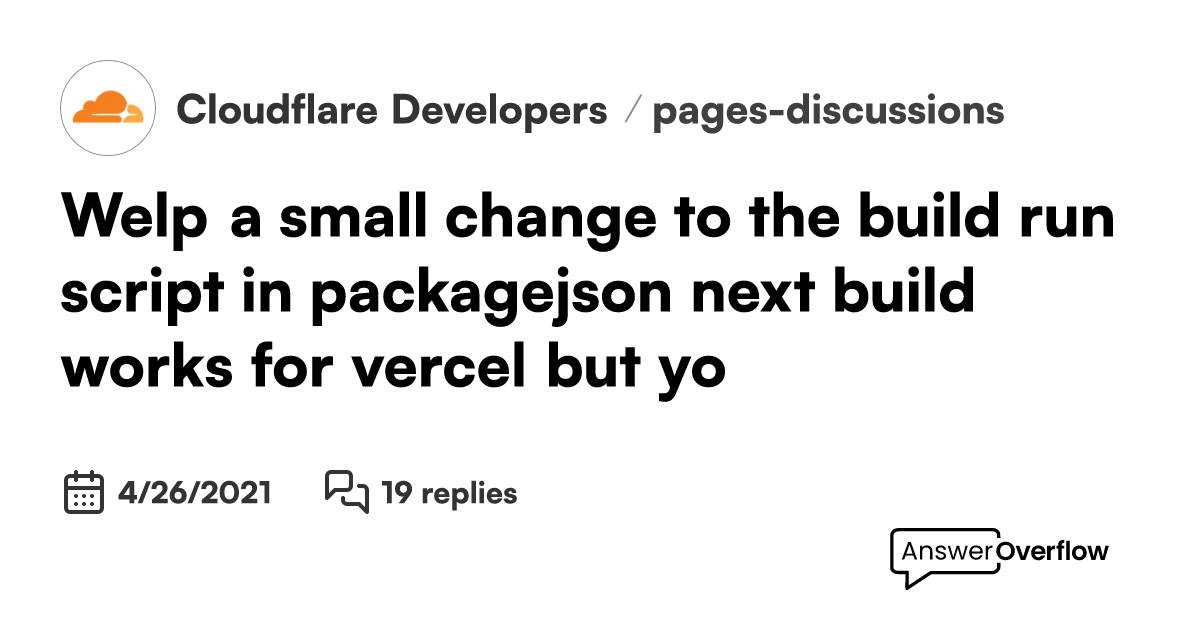 Welp, a small change to the build run script in package.json: `next build` works for vercel, but ...