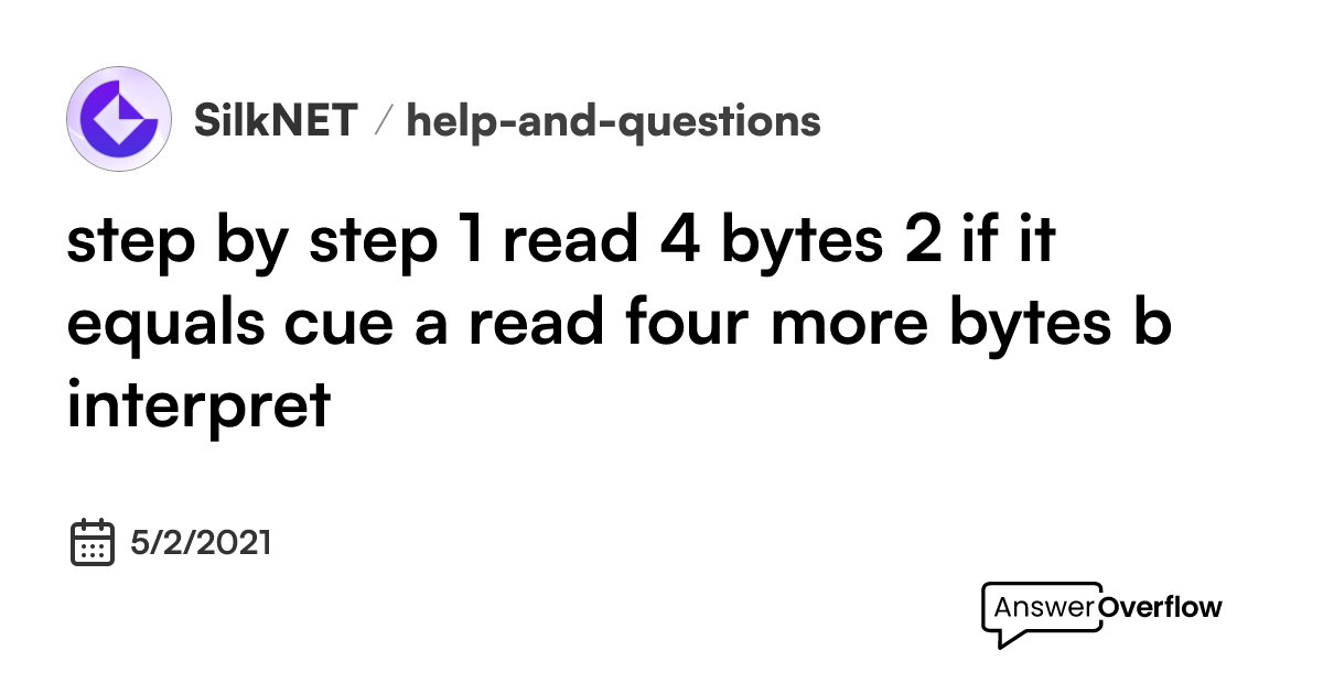 step by step: 1. read 4 bytes 2. if it equals `cue `: a) read four more ...