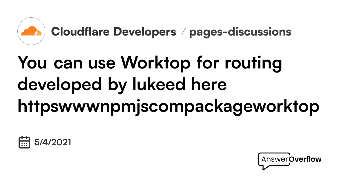 You can use Worktop for routing, developed by @lukeed here: https://www ...