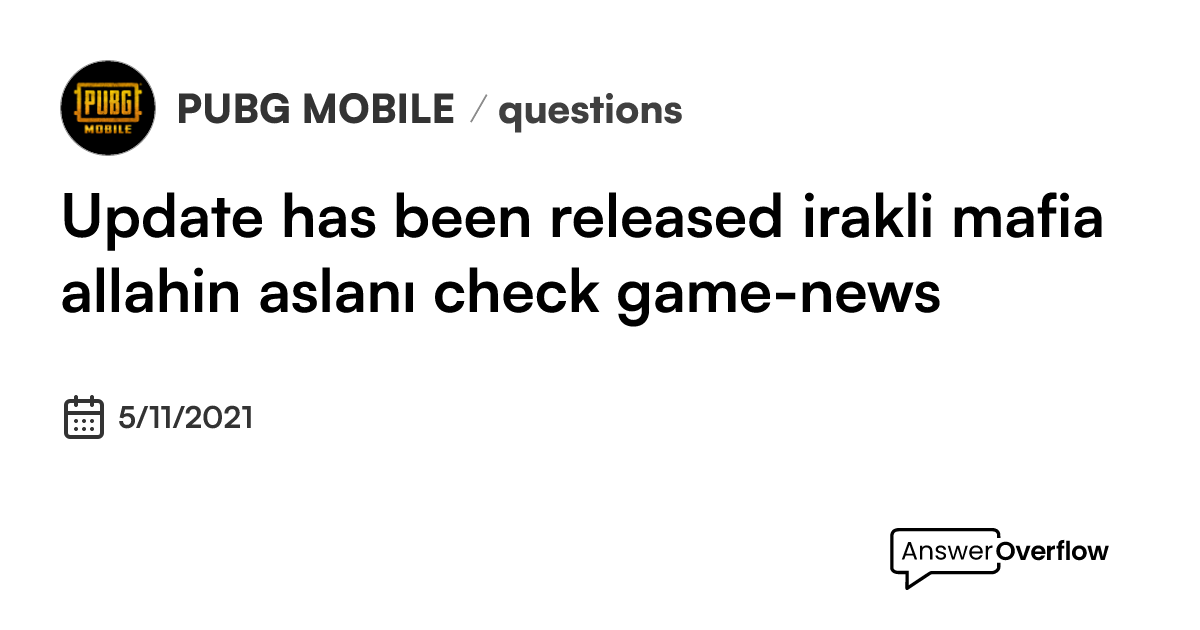 Update has been released, @irakli mafia allahin aslanı🇮🇶😜😜 check #game ...