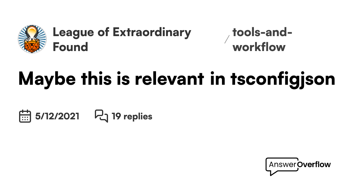 Maybe this is relevant (in `tsconfig.json`) - League of Extraordinary FoundryVTT Developers