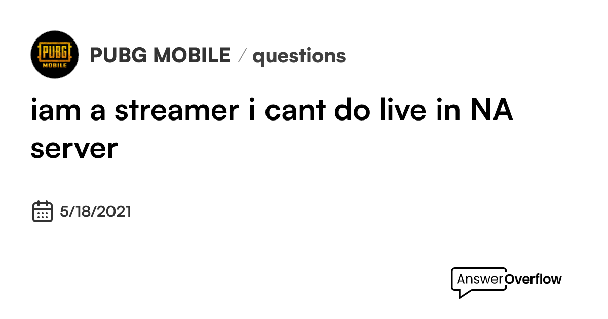 iam a streamer i cant do live in NA server - PUBG MOBILE