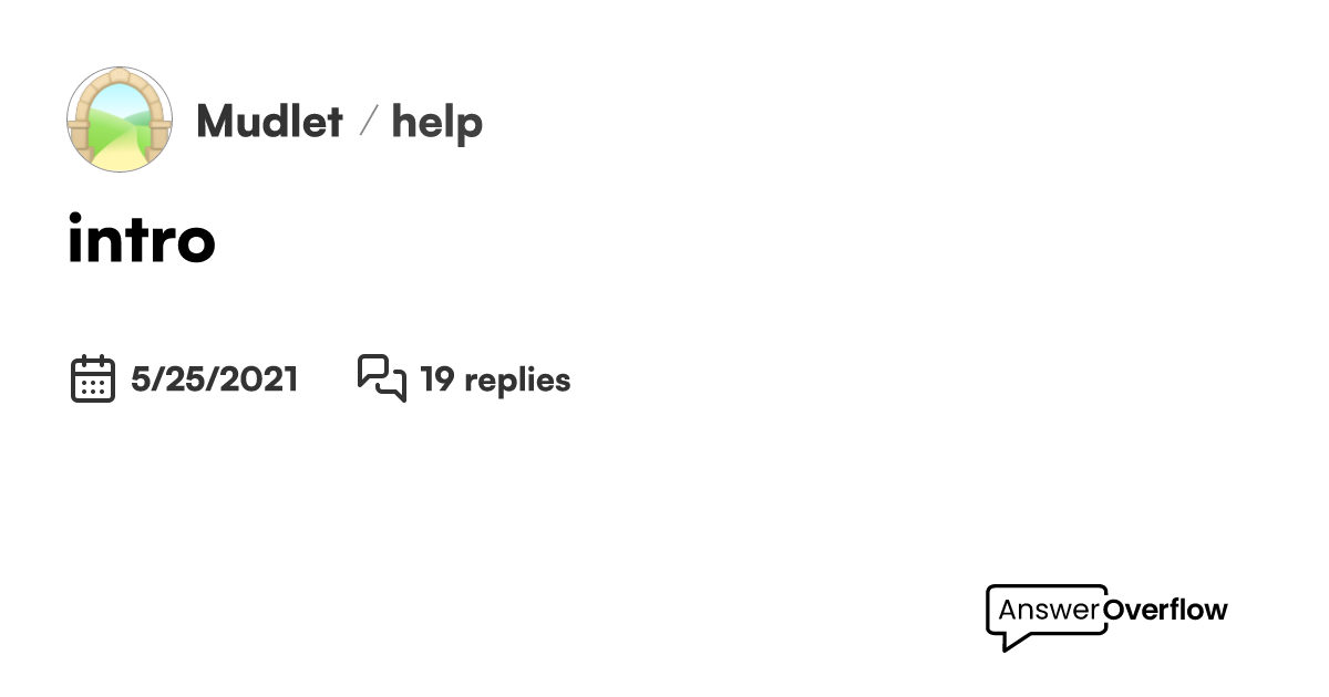 !intro - Mudlet
