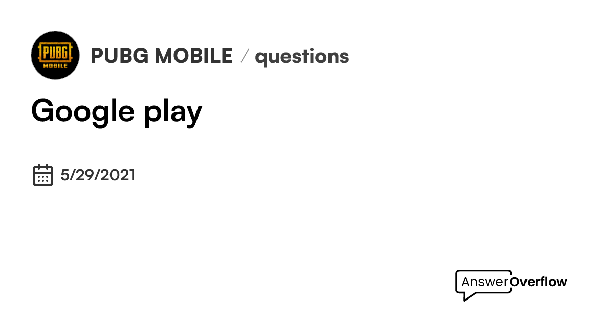 Google play - PUBG MOBILE