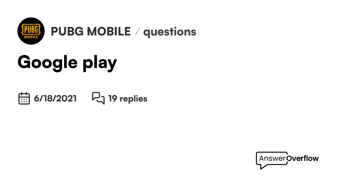 Google play - PUBG MOBILE