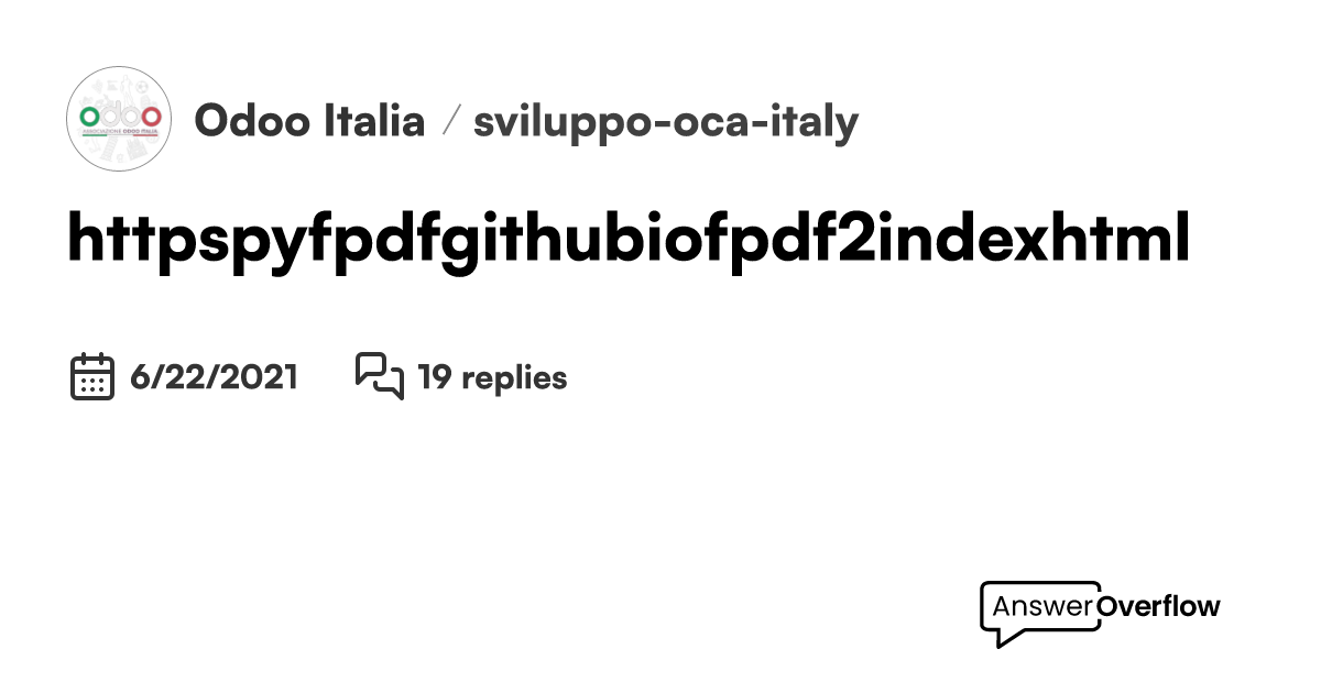 https://pyfpdf.github.io/fpdf2/index.html - Odoo Italia