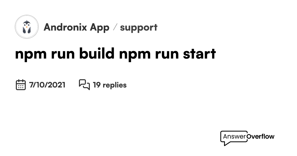 npm run build && npm run start - Andronix App