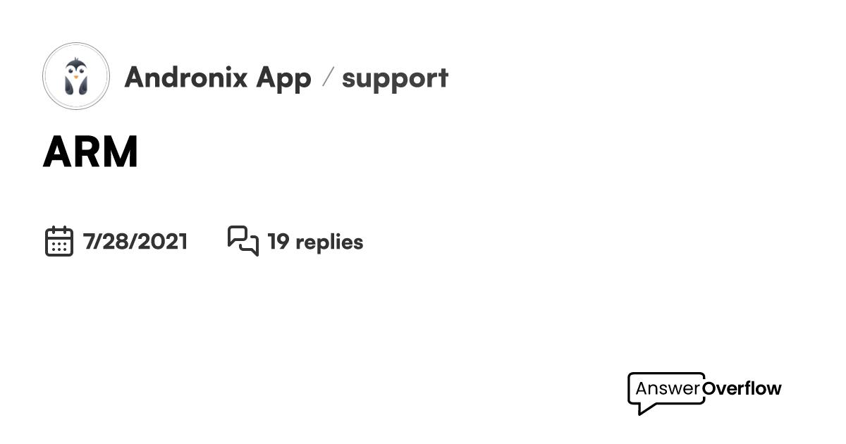ARM - Andronix App