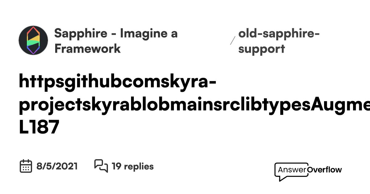 - Sapphire - Imagine a Framework