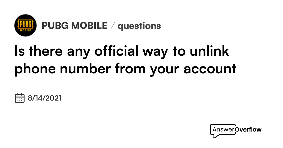 Is there any official way to unlink phone number from your account ...