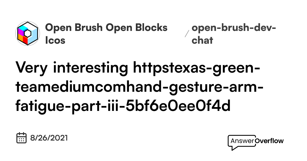 Very interesting: https://texas-green-tea.medium.com/hand-gesture-arm ...