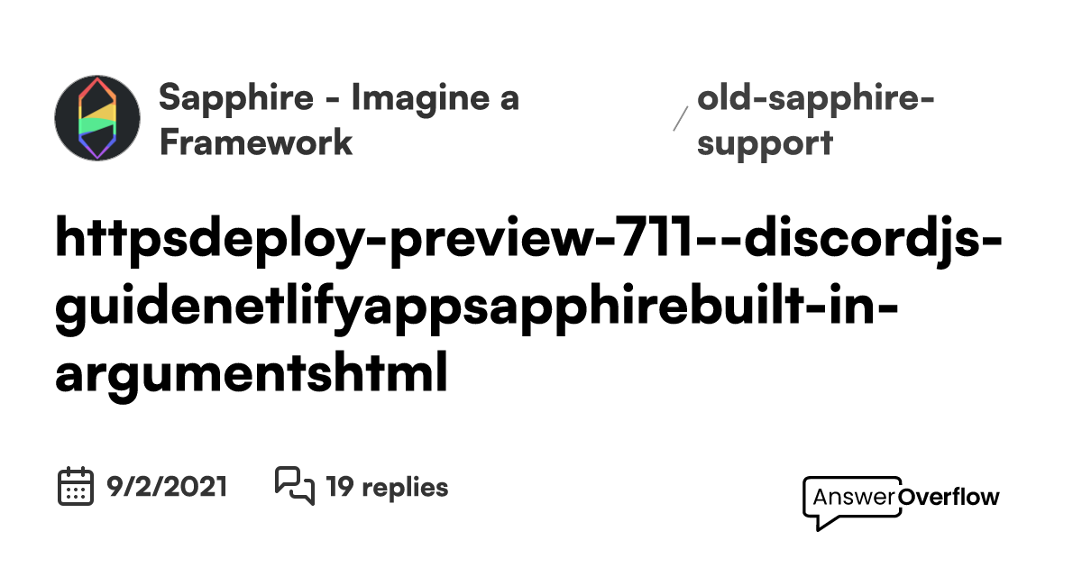Deploy Preview 711 Discordjs Lifyappsapphirebuilt In Argumentshtml