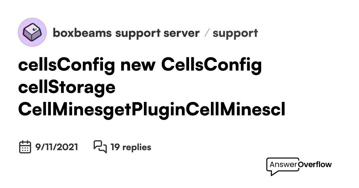 cellsConfig = new CellsConfig(); cellStorage = CellMines.getPlugin(CellMines.class ...