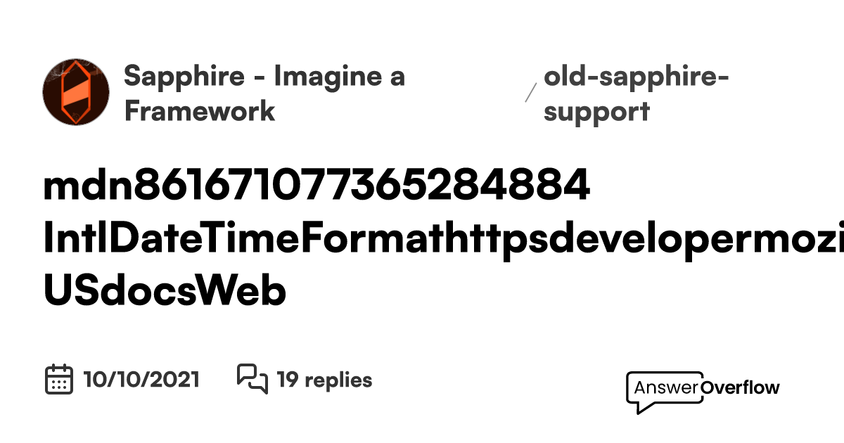 Intl Datetimeformat] The Intl Datetimeformat Object Enables