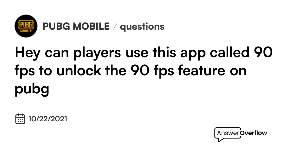 Hey can players use this app called 90 fps to unlock the 90 fps feature ...