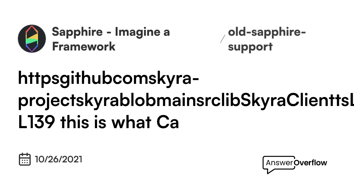 this is what Carmelo was referring to - Sapphire - Imagine a Framework