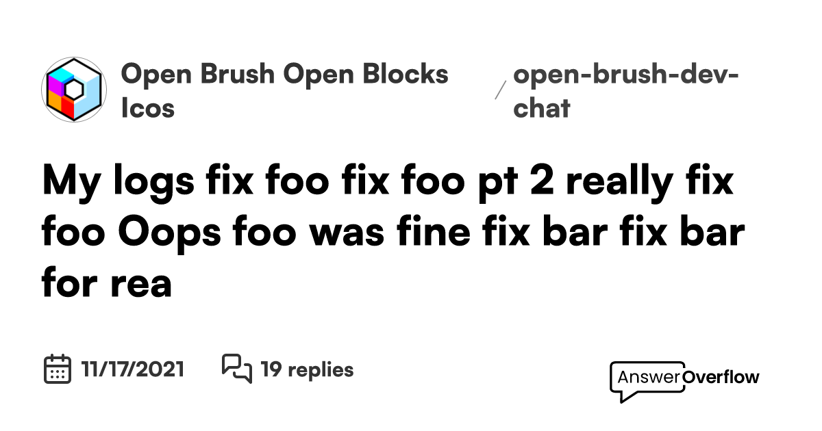 My logs: > fix foo > fix foo pt 2 > really fix foo > Oops, foo was fine, fix bar > fix bar for ...