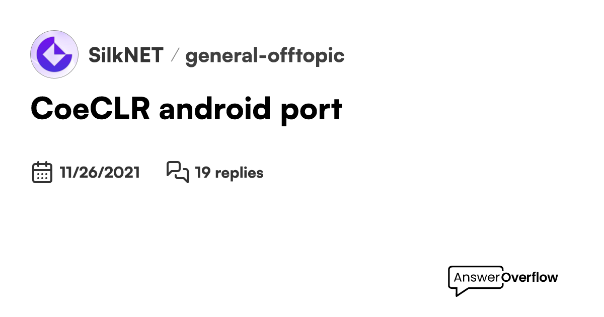 CoeCLR android port? - Silk.NET