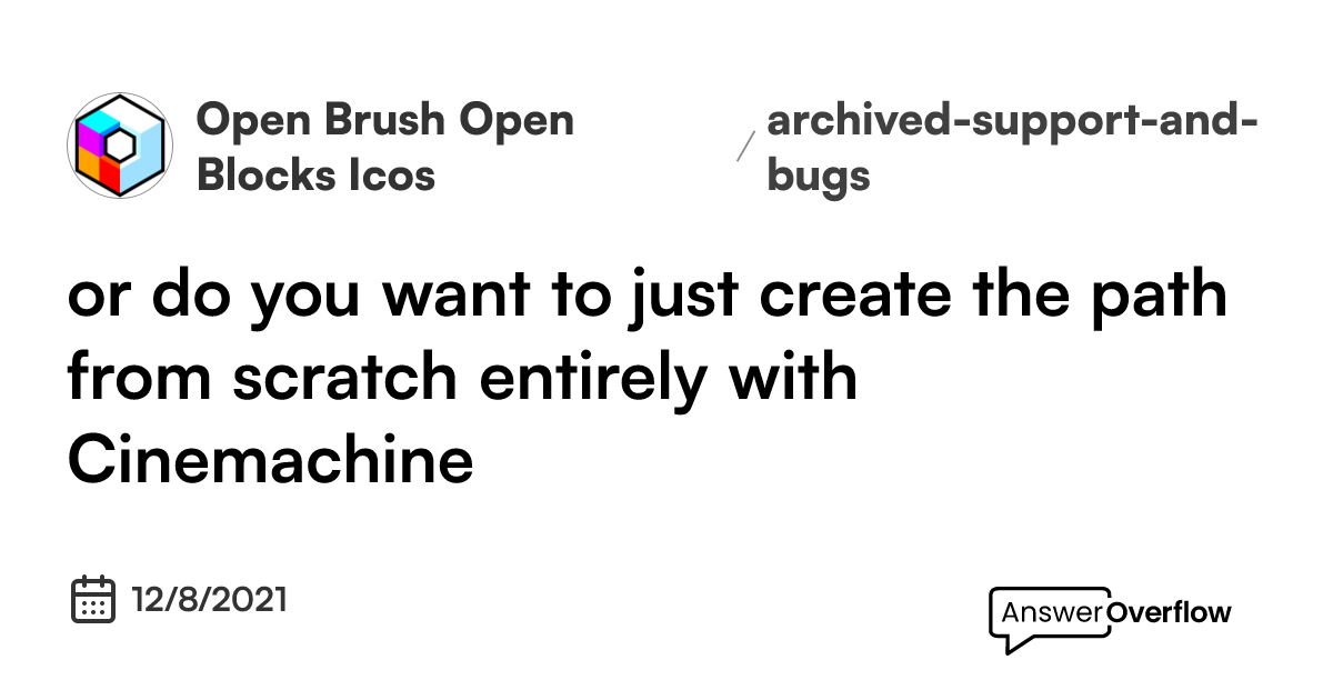 or do you want to just create the path from scratch entirely with ...