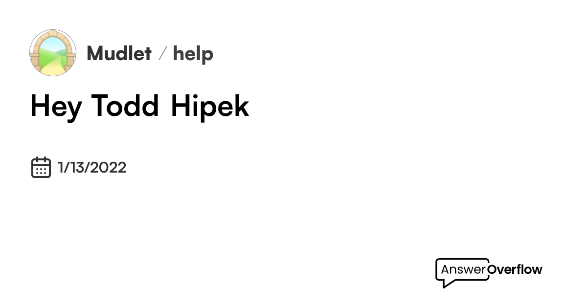 Hey 👋 @Todd @Hipek - Mudlet