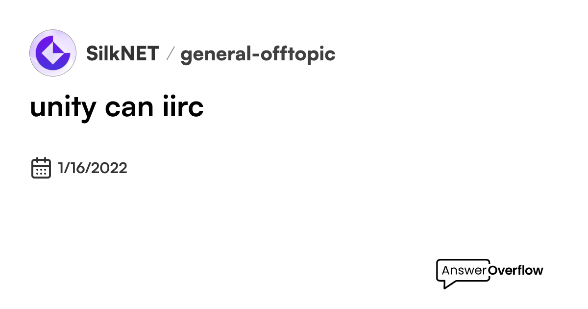 unity can iirc - Silk.NET