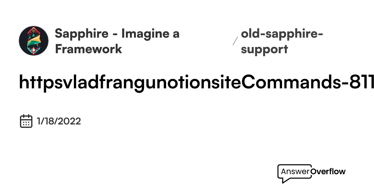 specifically - Sapphire - Imagine a Framework