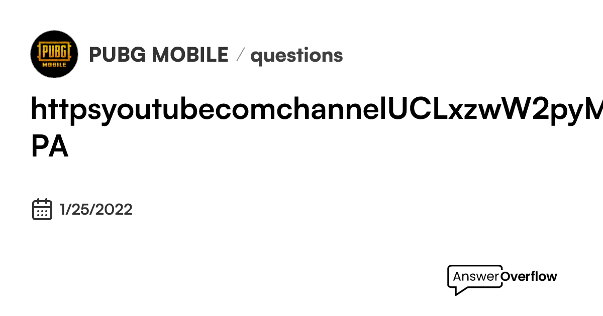 https://youtube.com/channel/UCLxzwW2pyMl9lqiZ_9TN-PA - PUBG MOBILE
