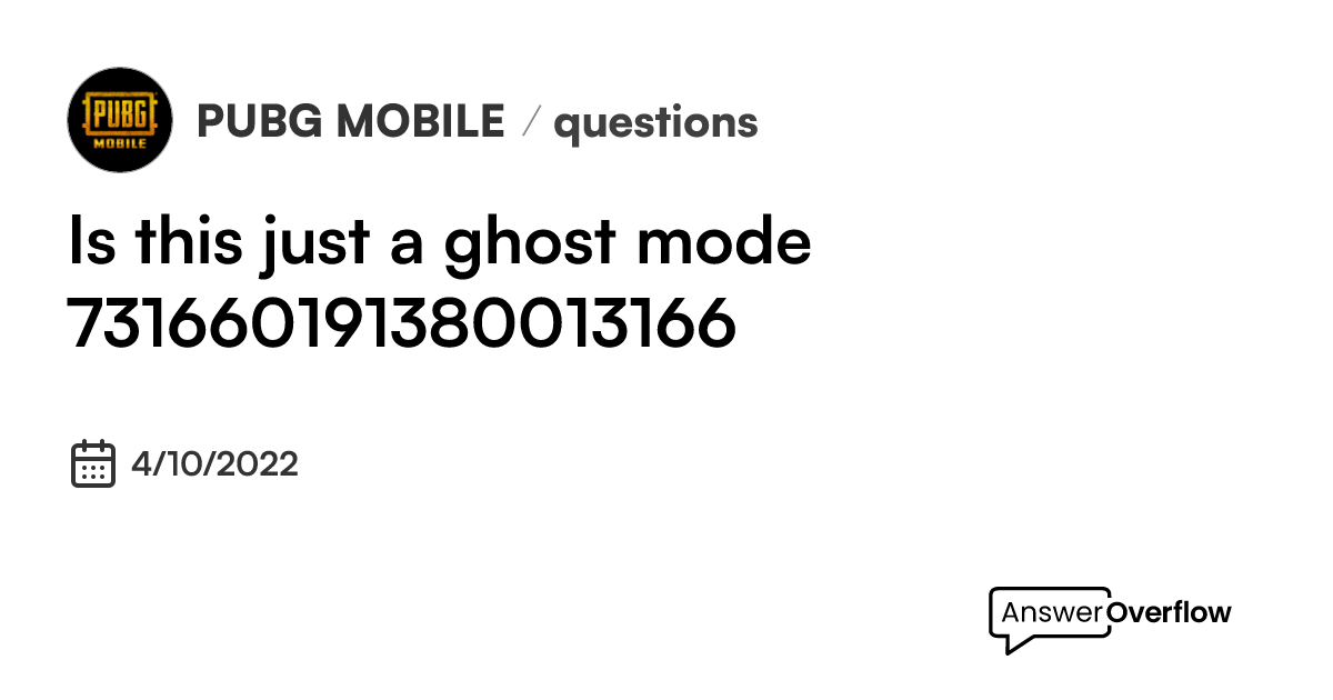 Is this just a ghost mode @pubg - PUBG MOBILE