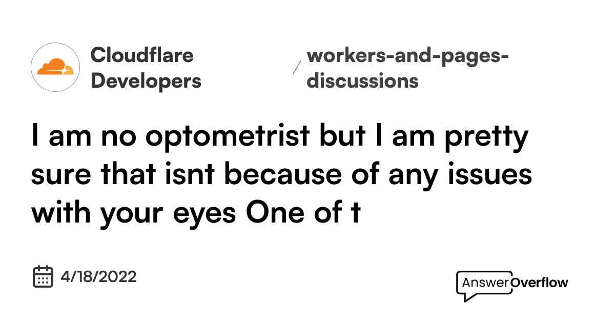 I am no optometrist, but I am pretty sure that isn’t because of any ...