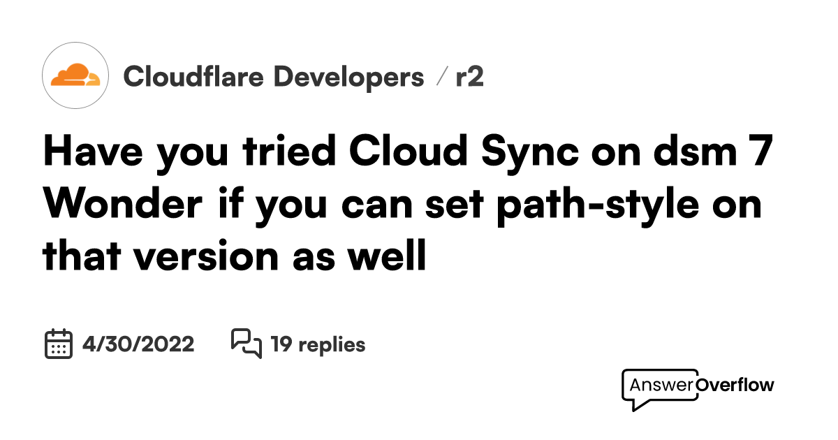 Have you tried Cloud Sync on dsm 7? Wonder if you can set path-style on that version as well ...