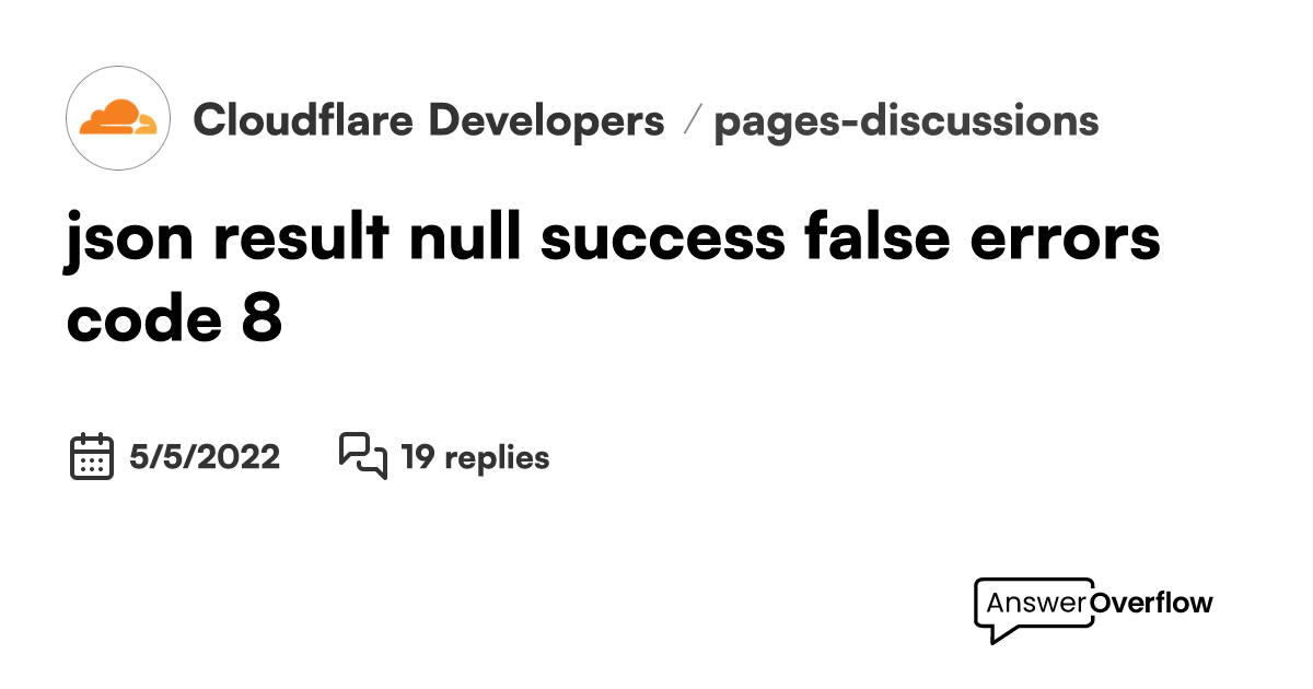 ```json { "result": null, "success": false, "errors": [ { "code ...