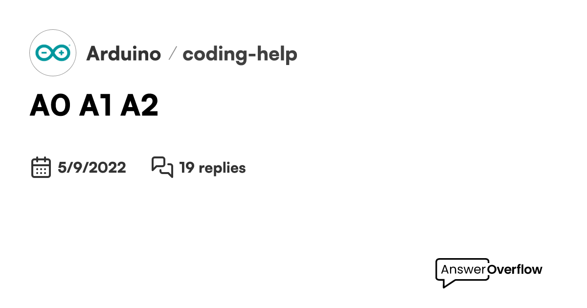 A0, A1, A2 ..... - Arduino