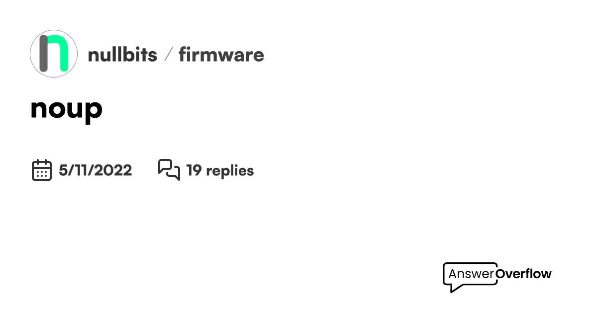 noup - nullbits