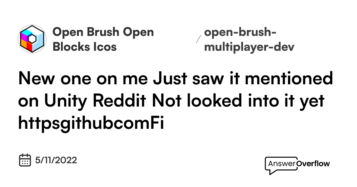 New one on me. Just saw it mentioned on Unity Reddit. Not looked into ...