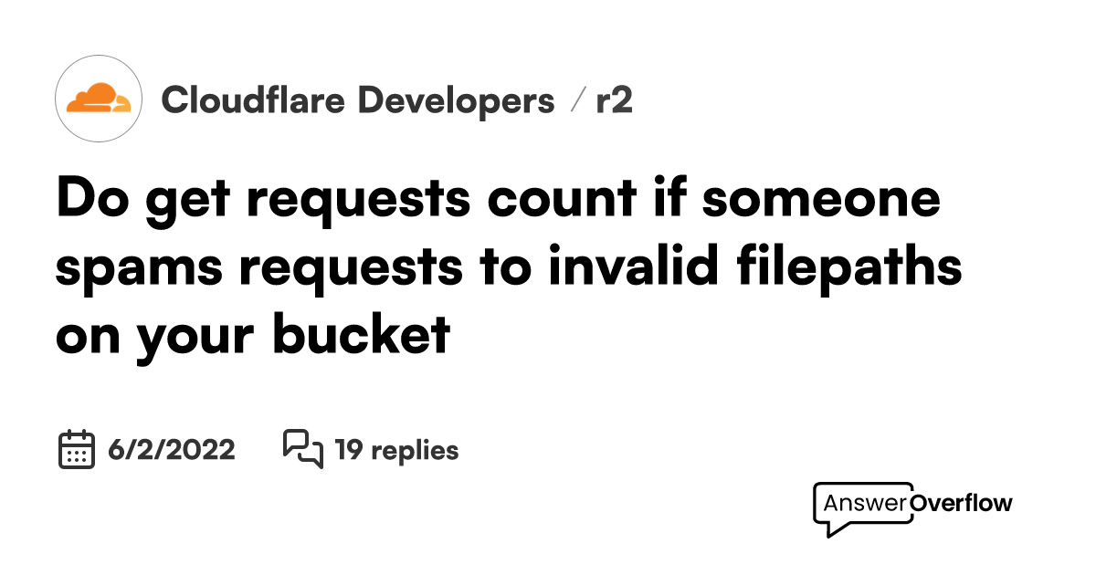 Do get requests count if someone spams requests to invalid filepaths on your bucket ...