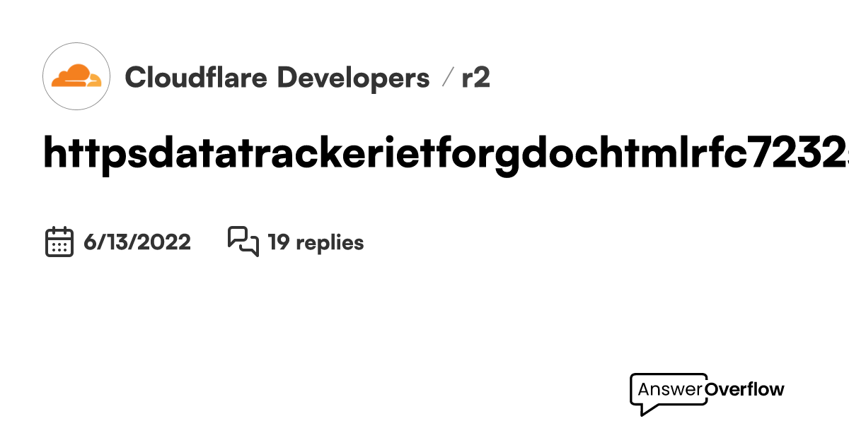 https://datatracker.ietf.org/doc/html/rfc7232#section-3 - Cloudflare Developers