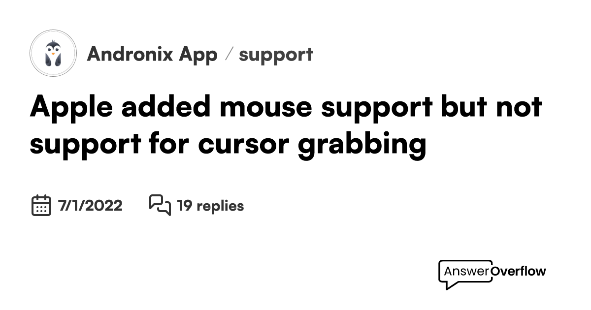 Apple added mouse support but not support for cursor grabbing - Andronix App