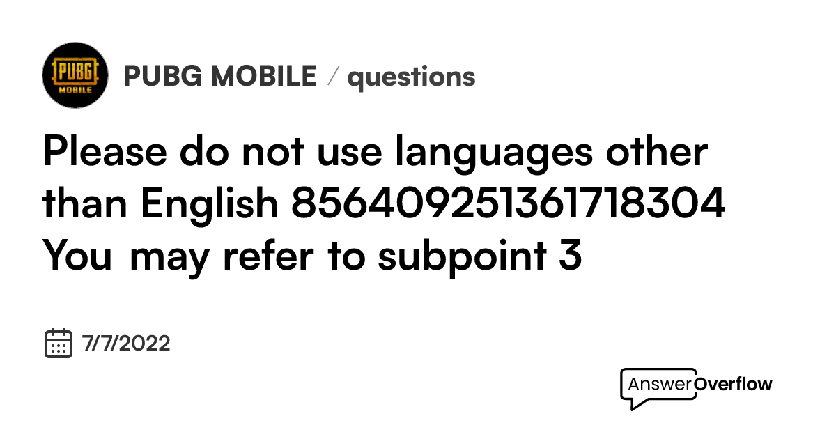 Please do not use languages other than English, @sivinho. You may refer ...