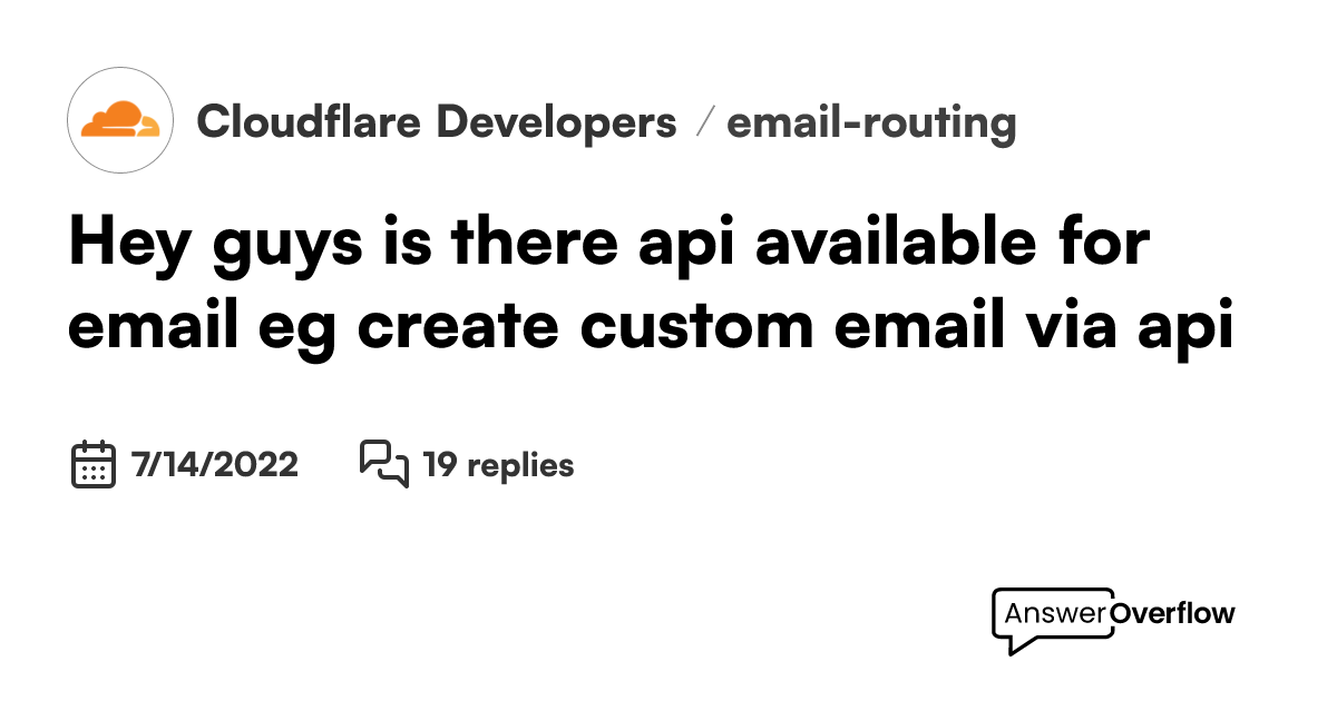 Hey guys, is there api available for email, e.g. create custom email ...