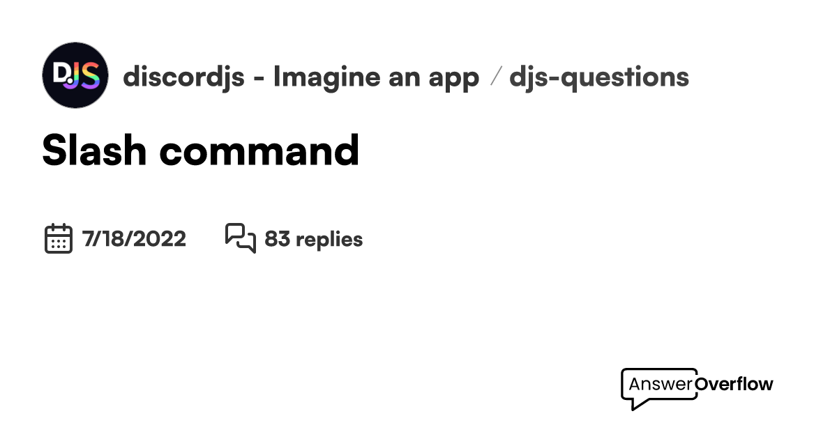 Slash command - discord.js - Imagine an app