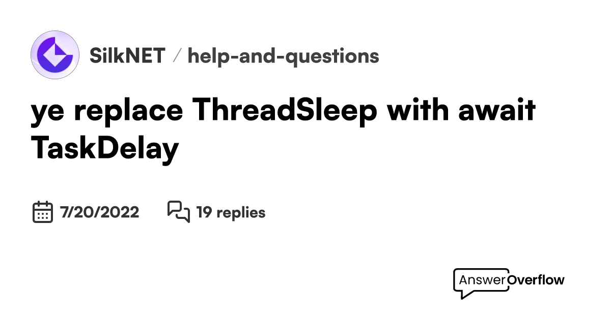 ye replace `Thread.Sleep` with `await Task.Delay` - Silk.NET
